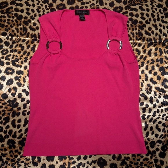 Cable & Gauge | Tops | Y2k Cable Gauge Hot Pink Tank With Silver ...